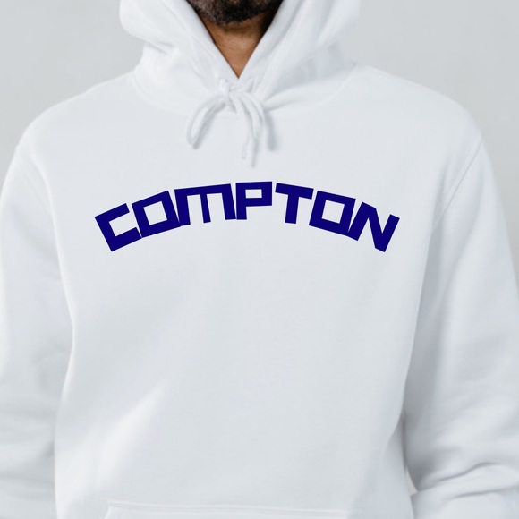 Shirts | White Blue Compton California Represent Unisex Hoodie ...